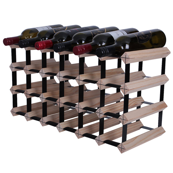 21/24 Bottle Timber Wine Rack - 6 x 3 Pockets Borders Wine Rack - Wine ...