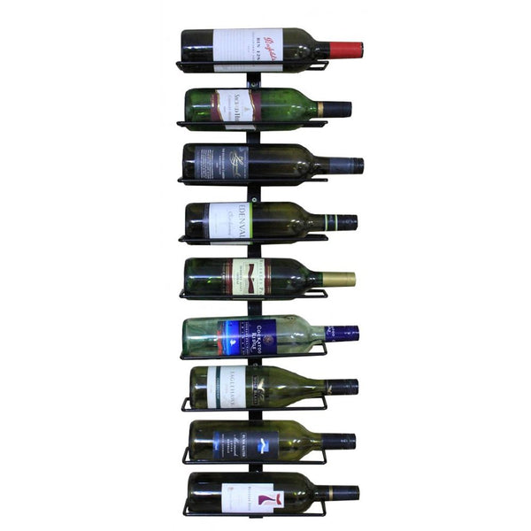 9 bottle Label View wall mountable wine rack wall rack - Wine Rack Shop